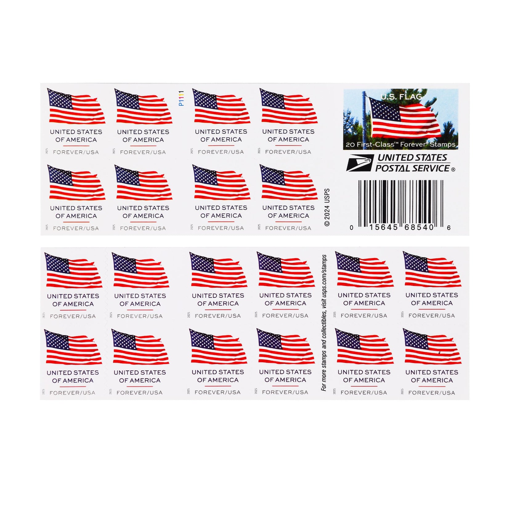 USPS 2025 US Flags Forever Postage Stamps – STAMPS.DEALS